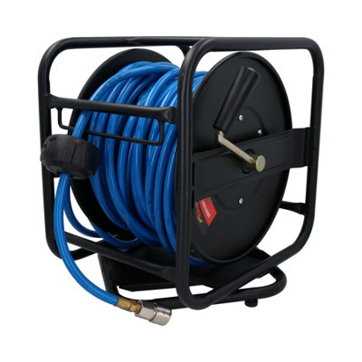 Retractable Air Hose Reel Compressor Air Line 8mm Bore 30 metres 100 ...