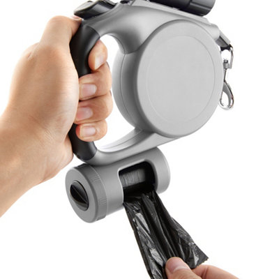 Retractable Dog Lead Training Pet Leash Extendable Grey