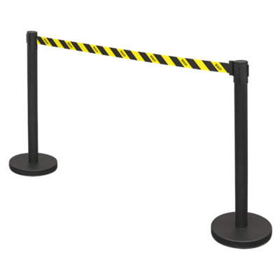 Retractable Safety Belt Barrier Post - Set of 2