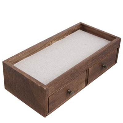 Retractable T-Shaped Vintage Style Jewelry Display Stand with Drawers