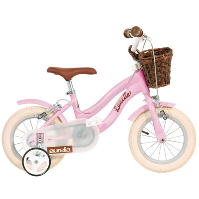 RETRO 12" KIDS BICYCLE - PINK CLASSIC VINTAGE STYLE BIKE FOR CHILDREN