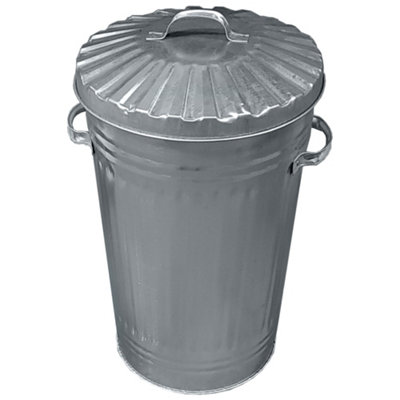 Retro Bin Vintage Style Metal Tapered Dustbin with Lid Suitable for ...