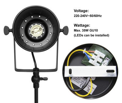 Retro Industrial 2 Way Black Ceiling Spotlight Bar Adjustable M0096