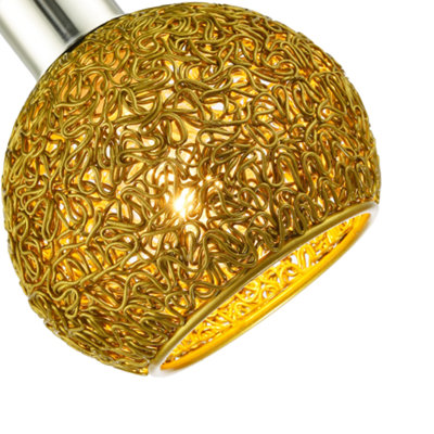 Retro Industrial Style Round Twisted Wire Mesh Metal Lamp Shade in ...