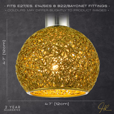 Retro Industrial Style Round Twisted Wire Mesh Metal Lamp Shade in ...