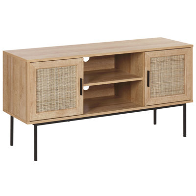 Retro TV Stand Light Wood PASCO | DIY at B&Q