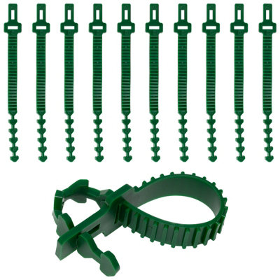Reusable 10 Pack Tree Support Straps Garden PVC Plant/Shrub Ties, 35cm ...