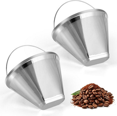 Reusable cone shaped coffee filters, 2 pieces