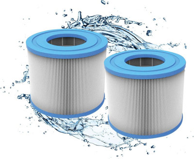 Reusable Lazy Spa Pool Filter Cartridge 2 Pack Antimicrobial Water ...