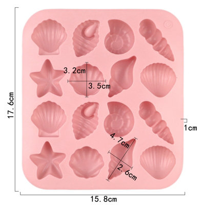 Reusable Seashell Chocolate Molds Washable Marine Theme Silicone for ...