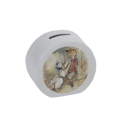 Reutter Porcelain Beatrix Potter Money Box - Jemima Puddle-Duck & Mr Fox