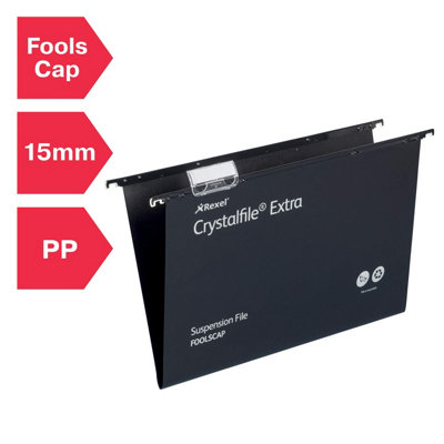 Rexel Foolscap Heavy Duty Suspension Files with Tabs and Inserts for ...