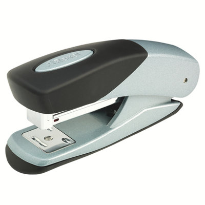 Rexel Matador Metal Half Strip Office Stapler Silver/Black | DIY at B&Q