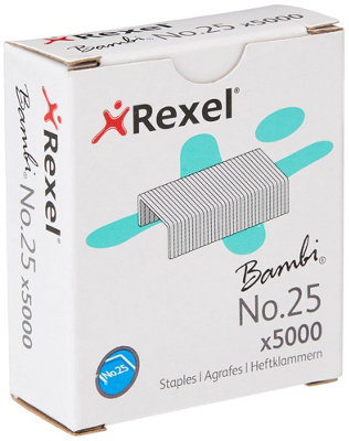 Rexel No.25 Small Staples, For Stapling up to 10 Sheets, Use with Mini ...