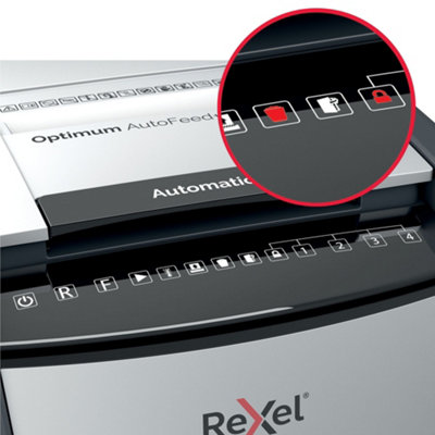 Rexel Optimum Auto Feed+ 225 Sheet Automatic Cross Cut Paper Office ...