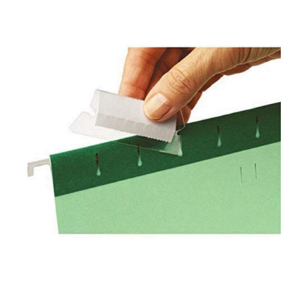 Rexel Tabs and Labels for Rexel Classic Suspension Files, Clear/White ...