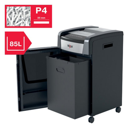 Rexel XP422+ Black Cross Cut Paper Office Shredder P4 85 Litre