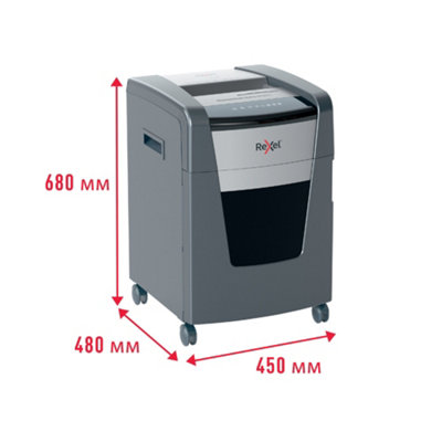 Rexel XP512+ Black Micro Cut Paper Office Shredder P5 45 Litre