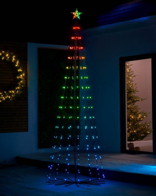 RGB LED Pop Up Christmas Tree with Star 25m