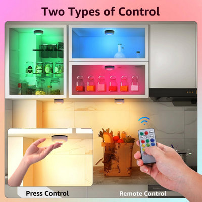 RGB Under Cabinet Kitchen Lights 6 Packs