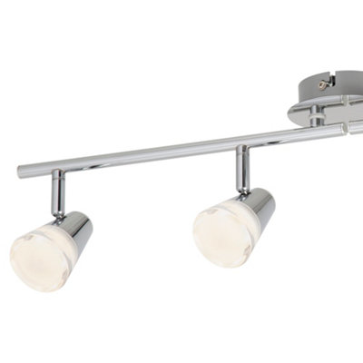 Rhea Spotlight Polished Chrome Integrated 5W LED 4-Bar Quad Ceiling ...