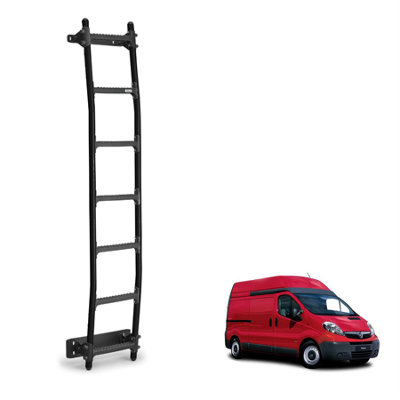 Rhino Black Van Ladder for the Vauxhall Vivaro (2001-2014) Roof Height High