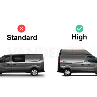 Rhino Black Van Ladder for the VW Crafter (2006-2017) Roof Height High