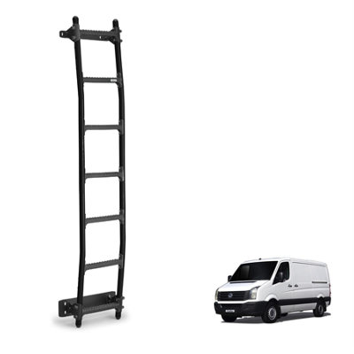 Rhino Black Van Ladder for the VW Crafter (2006-2017) Roof Height Low