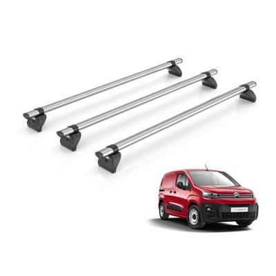 RHINO Kammbar Fleet 3 Roof Bars for Citroen Berlingo (2018+) Alloy ...
