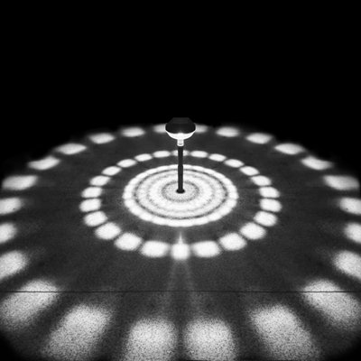 Rhombus White Light Garden Projection Lighting Waterproof Solar Light