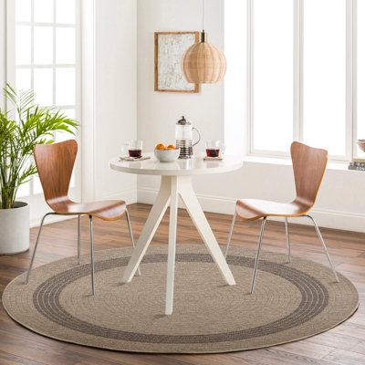RHONDA Round In- /Outdoor Jute-Look Rug 100 x 100 cm