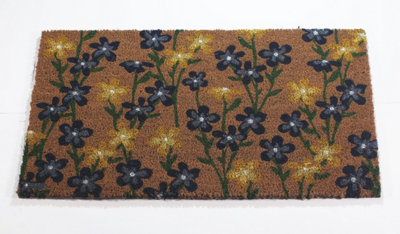 RHS Spring Flowers Door Mat Latex Backed 45 x 75cm | DIY at B&Q