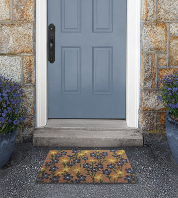 RHS Spring Flowers Door Mat Latex Backed 45 x 75cm