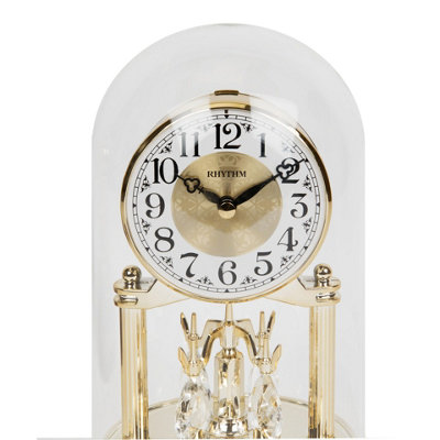 Rhythm Gold Coloured Anniversary Mantel Clock - CRG120NR18