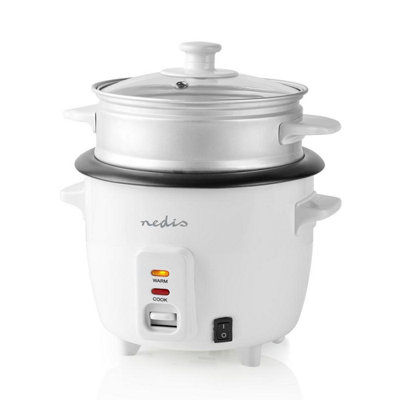 Rice Cooker & Steamer, 0.6L, for 1-2 People, with Non-Stick Coating ...