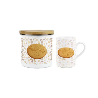 Rich Tea Mug & Canister Gift Set - Novelty Gifts for Foodies - Ceramic ...