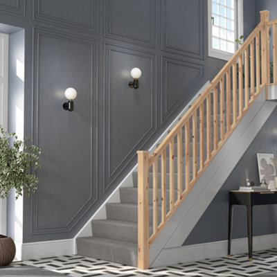Richard Burbidge 41mm Pine HDR Handrail and Base Rail Set (H)58mm (W ...