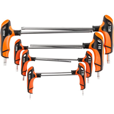 RICHMANN T shape torx keys set 8pcs, T15-T50, CrV steel, comfort grip (C6605)