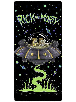 Rick and Morty UFO 100% Cotton Towel