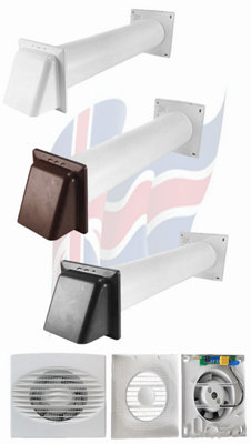 RICO Timer Switch Fan Kit - For Wall Installation with brown External ...