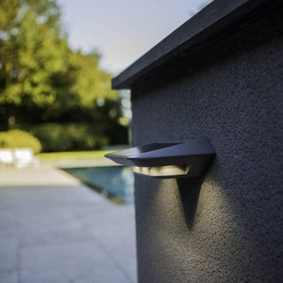 RIDLEY - CGC Solar Panel & Motion Sensor Curved LED Wall Light