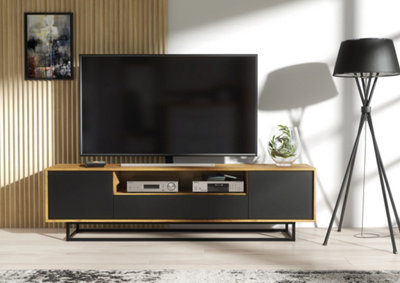 Black tv unit 200cm store