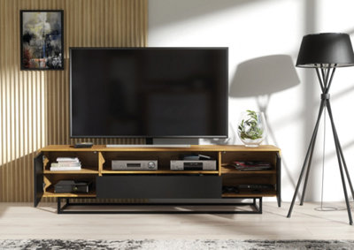 Matt black entertainment unit store