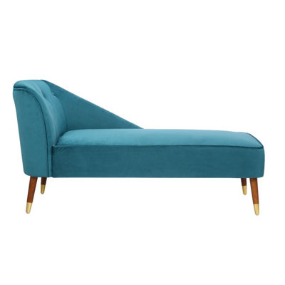Right Hand Chaise Lounge in Velvet Teal