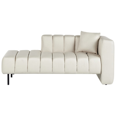 Right-Hand Chaise Lounge LANNILS Faux Leather Off-White