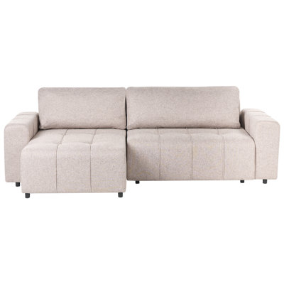 Right-Hand Corner Sofa INNVIK Light Brown Fabric Right Hand