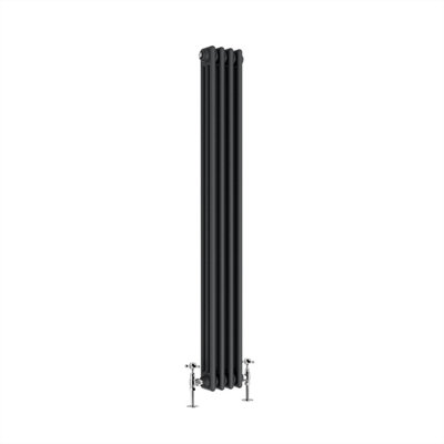 Right Radiators 1500x202 mm Vertical Traditional 3 Column Cast Iron ...