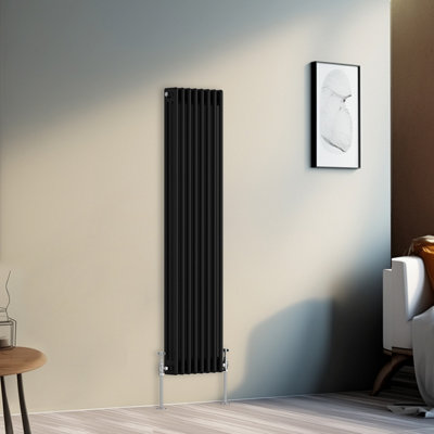 Right Radiators 1500x382 mm Vertical Traditional 3 Column Cast Iron ...