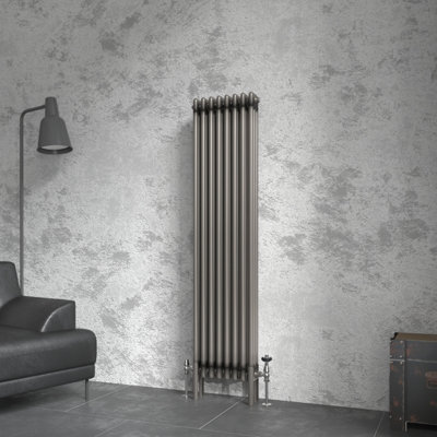 Right Radiators 1500x382 mm Vertical Traditional 3 Column Cast Iron ...