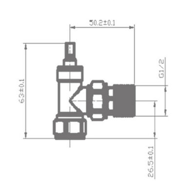 Right Radiators 15mm x 1/2" Black Angled Lockshield Valve Towel Rail ...
